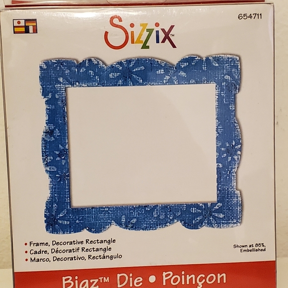 Sizzix | Other | Sizzix Frame Decorative Rectangle Bigz Die Bnip | Poshmark